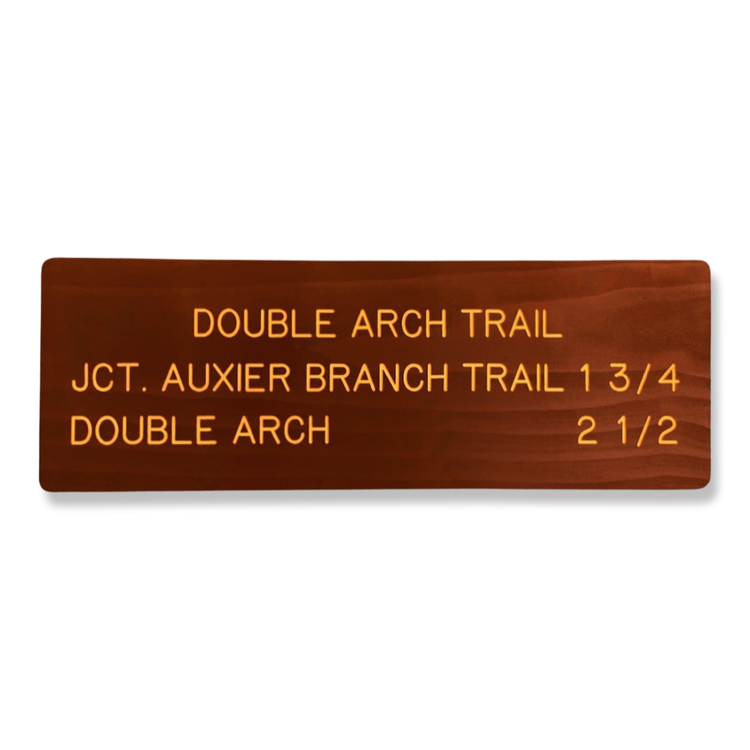 Double Arch Trail Sign | Carpenter Woodworks